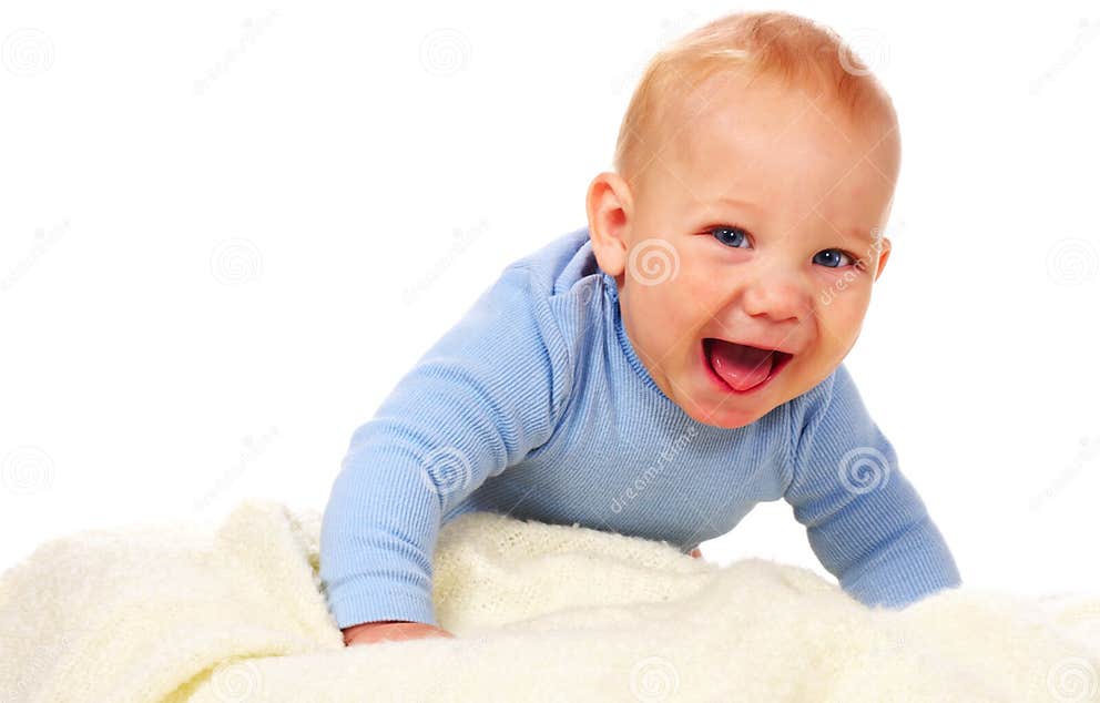 Bebé de risa imagen de archivo. Imagen de divertido, mirando - 10748849