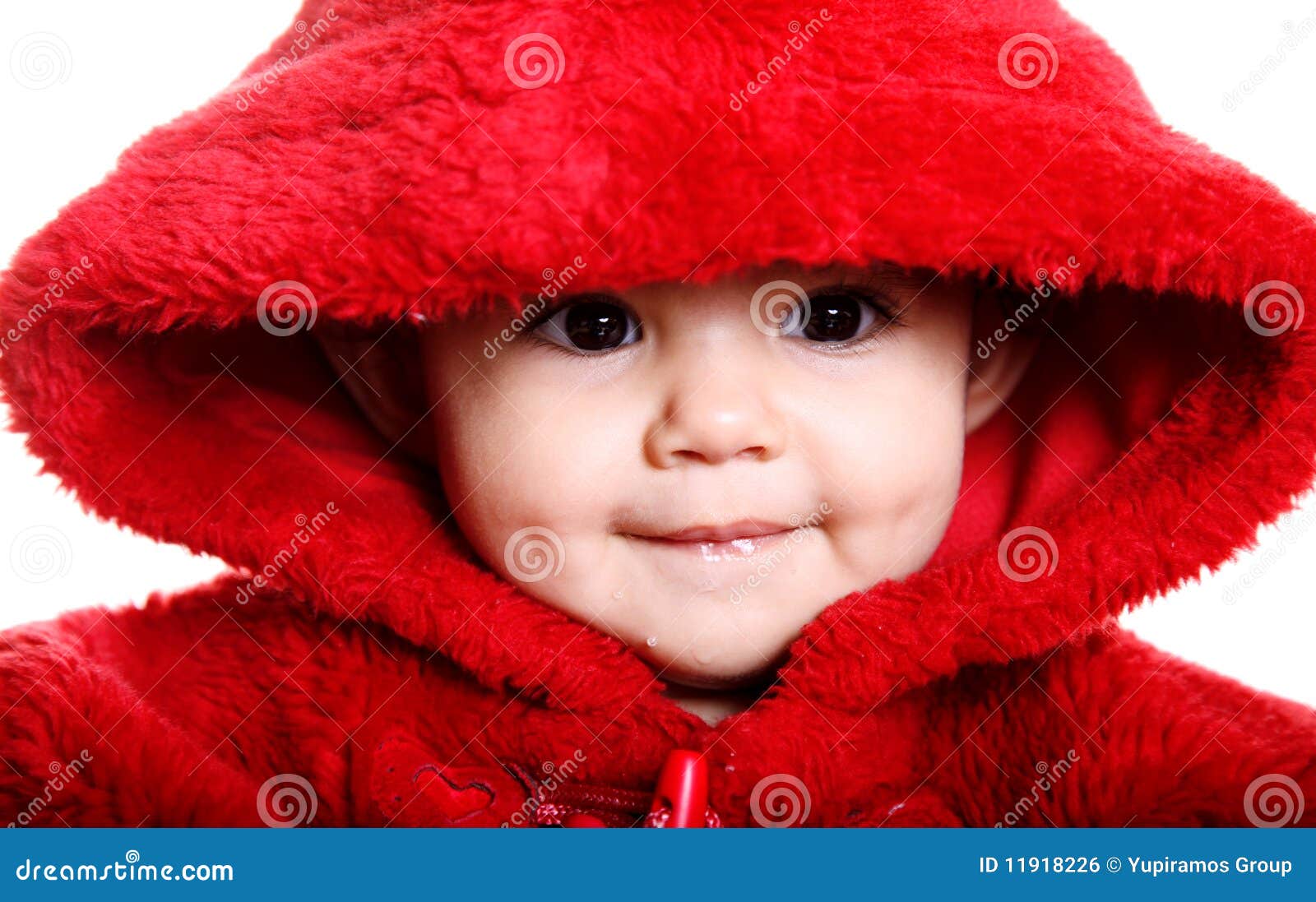 Bebé en rojo foto de archivo. Imagen de alegre, divertido - 11918226