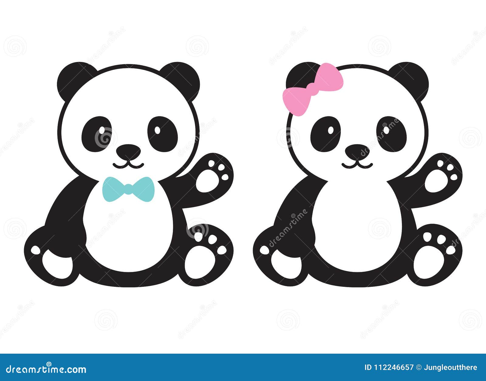 Bebé Panda Vector Illustration Ilustración del Vector - Ilustración de ...