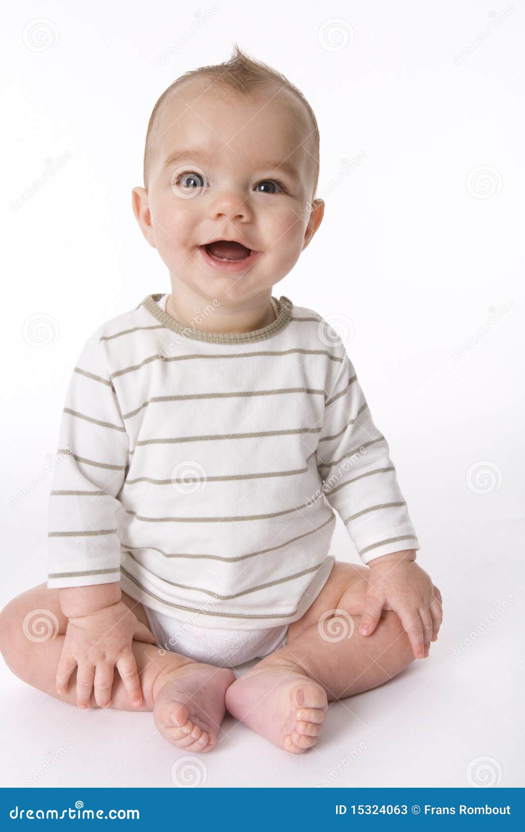 Bebé Que Se Sienta En Suelo Imagen de archivo - Imagen de muchacho ...