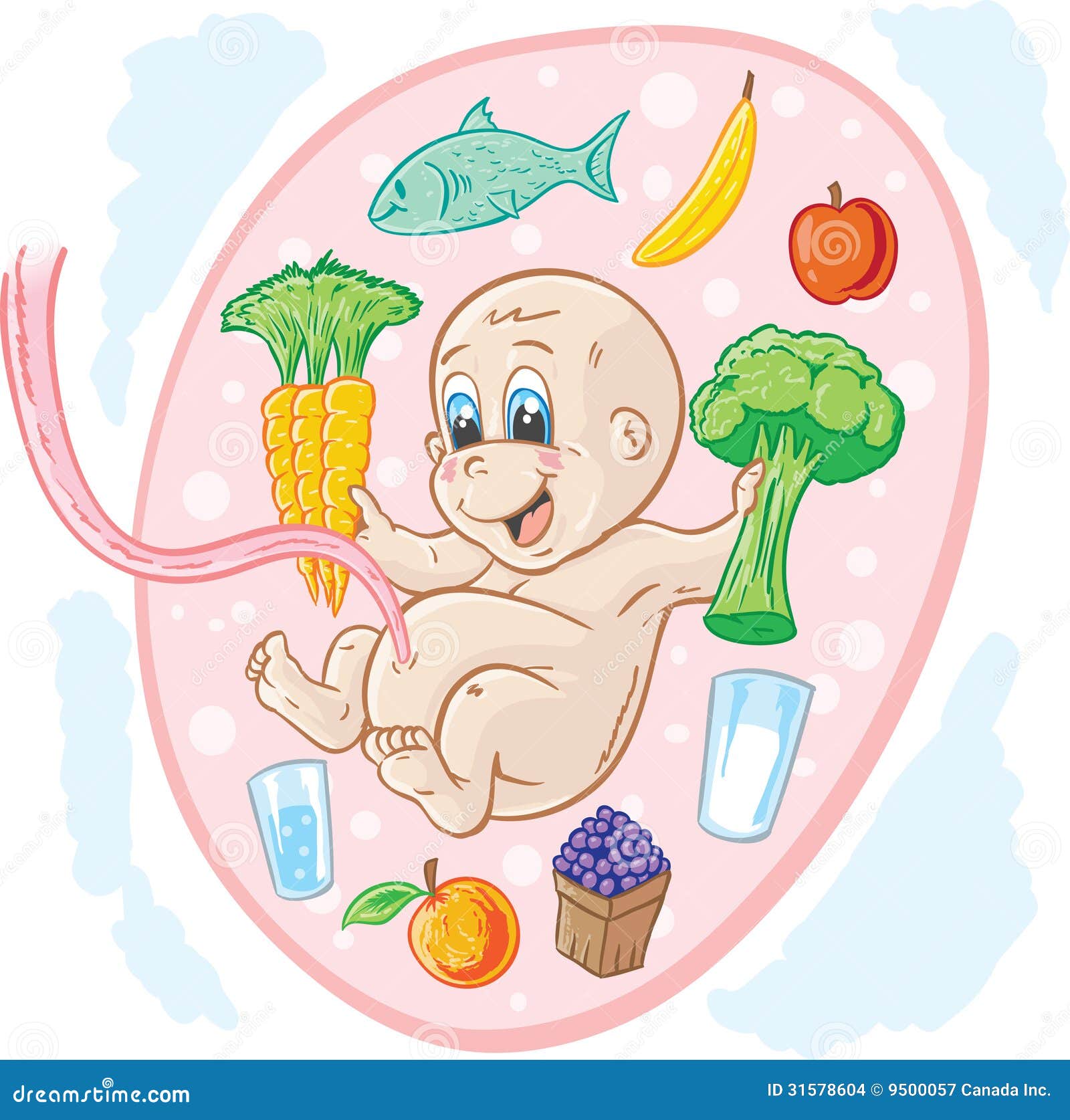 Bebé sano ilustración del vector. Ilustración de burbujas - 31578604