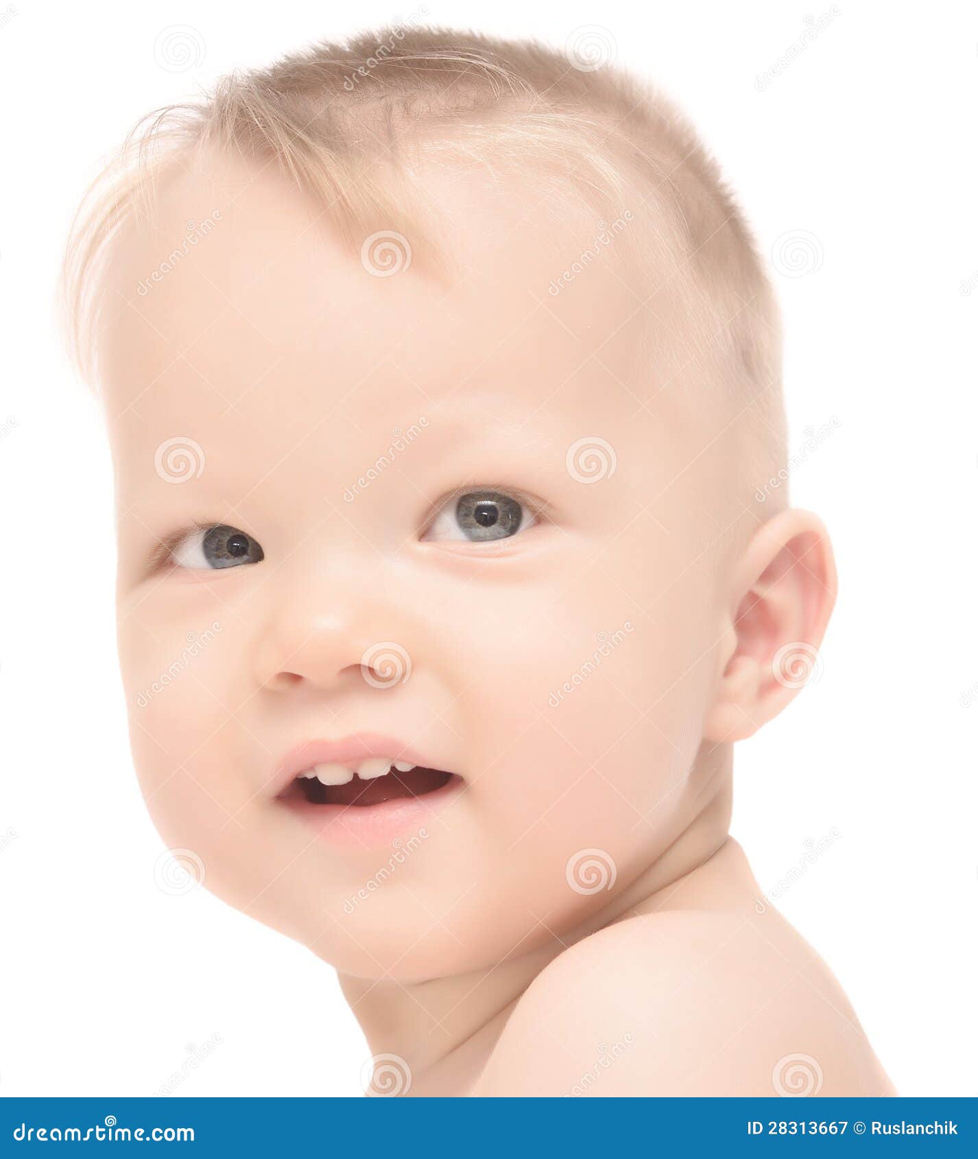 Bebé sonriente imagen de archivo. Imagen de aislado, primero - 28313667