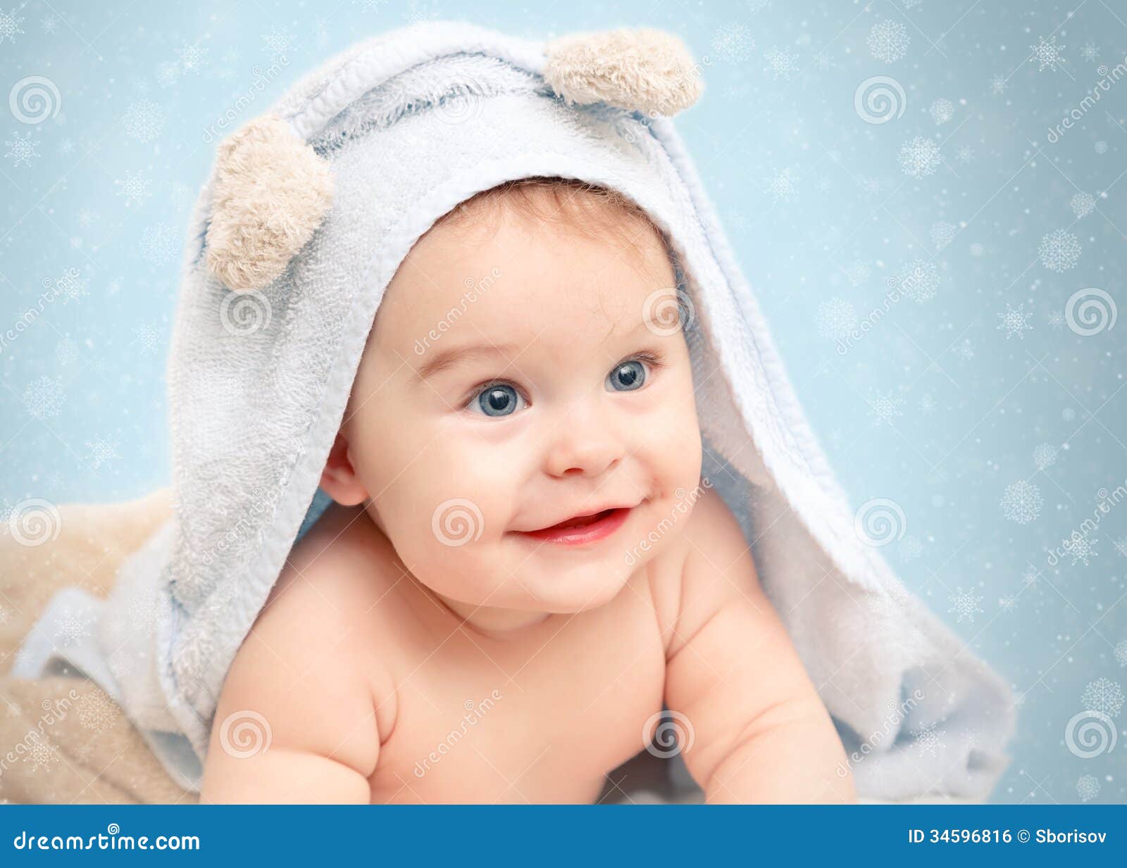 Bebé sonriente foto de archivo. Imagen de brillante, adorable - 34596816