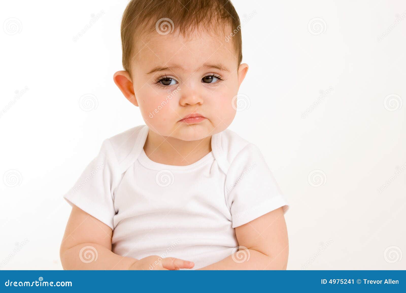 Bebé triste imagen de archivo. Imagen de joven, blanco - 4975241