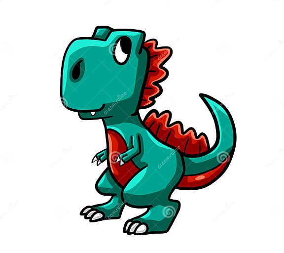 Bebé verde T Rex stock de ilustración. Ilustración de felicidad - 112682285