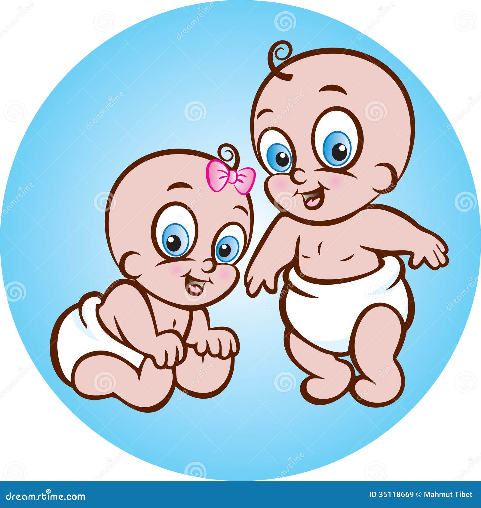 Bebé y muchacha felices ilustración del vector. Ilustración de sentada ...