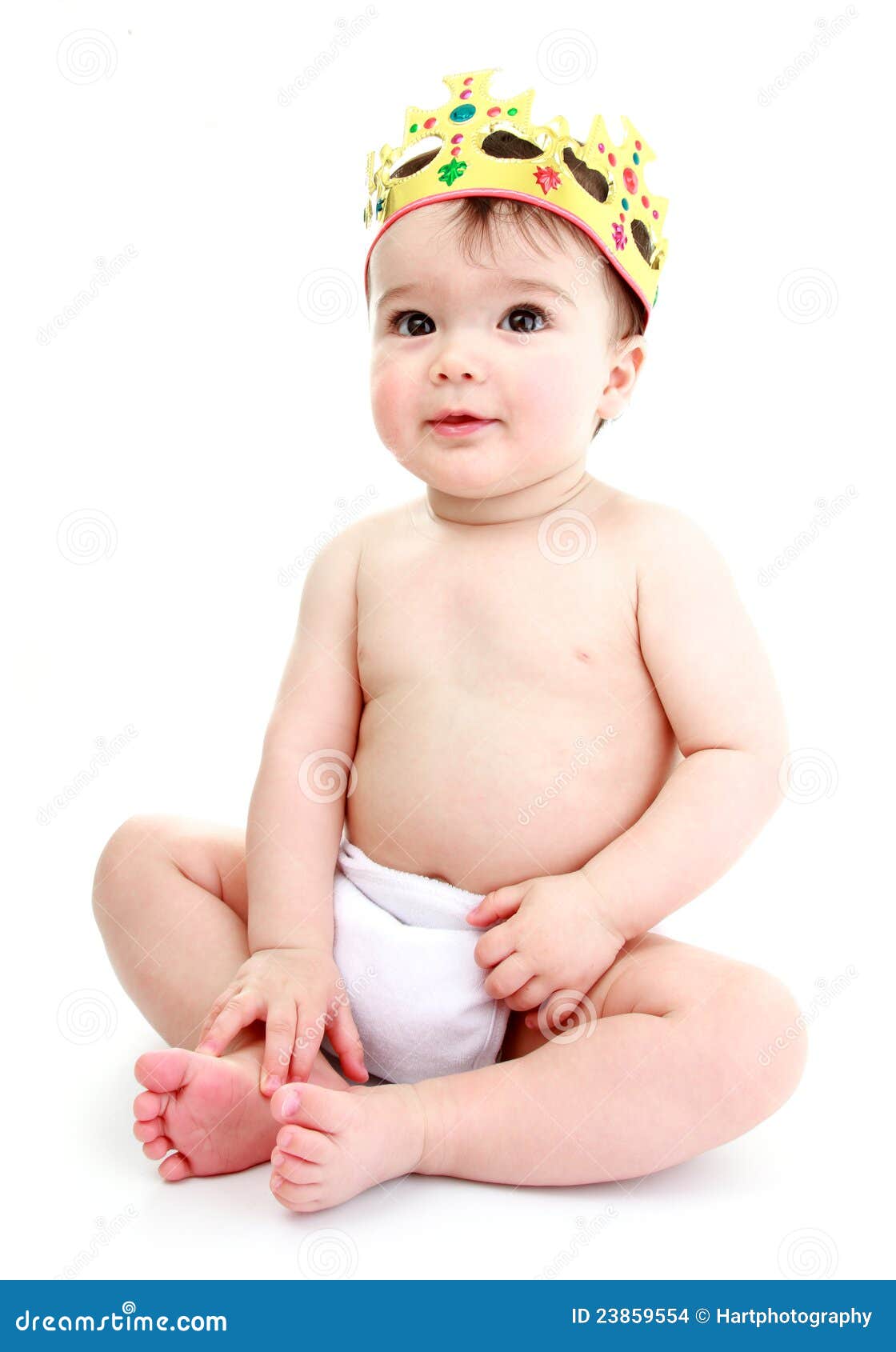 Bebê do rei foto de stock. Imagem de infante, felicidade - 23859554
