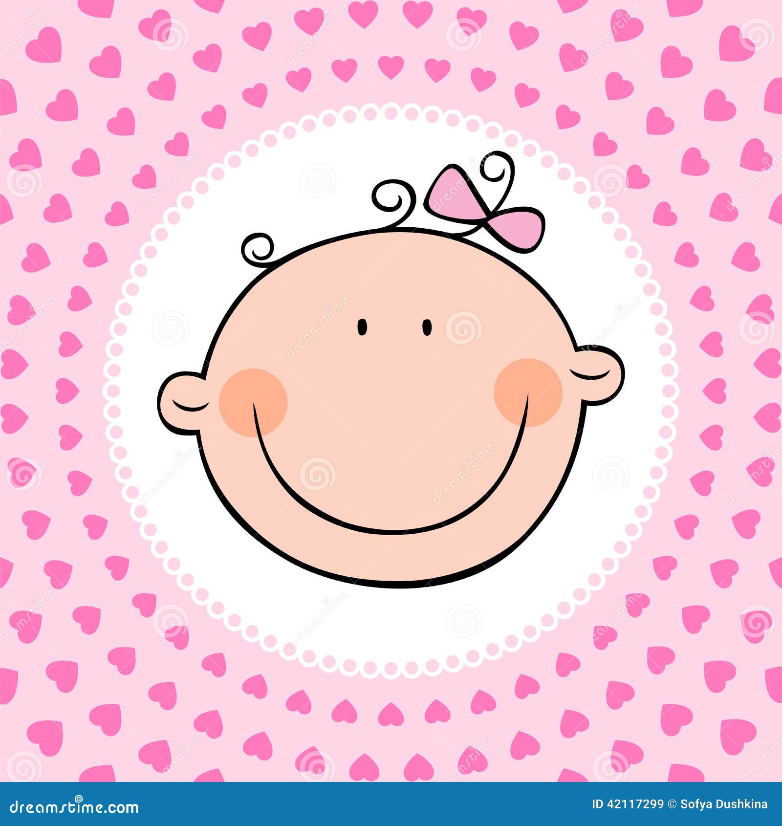 Beb? girl ilustração do vetor. Ilustração de chuveiro - 42117299