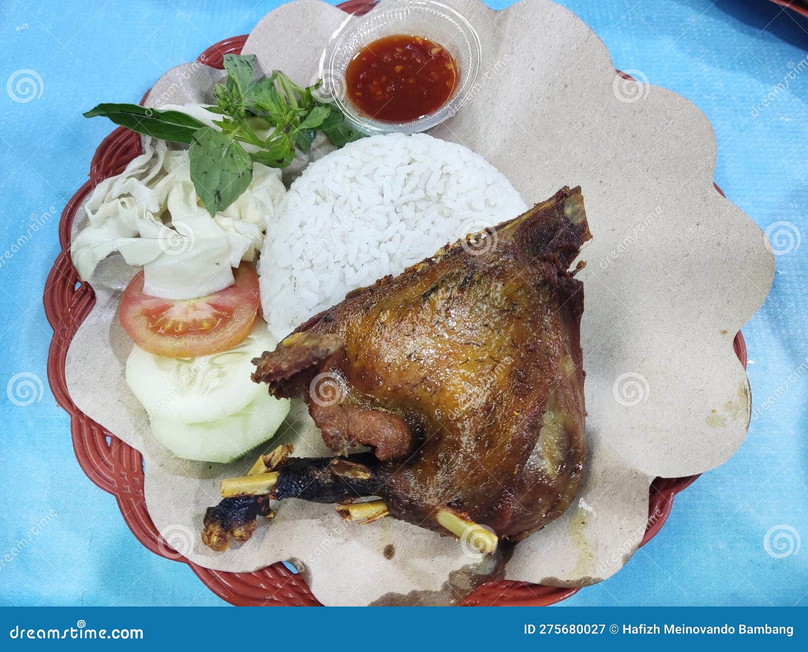 Bebek Goreng Kremes, Deep Fried Duck, Indonesian Traditional Food ...