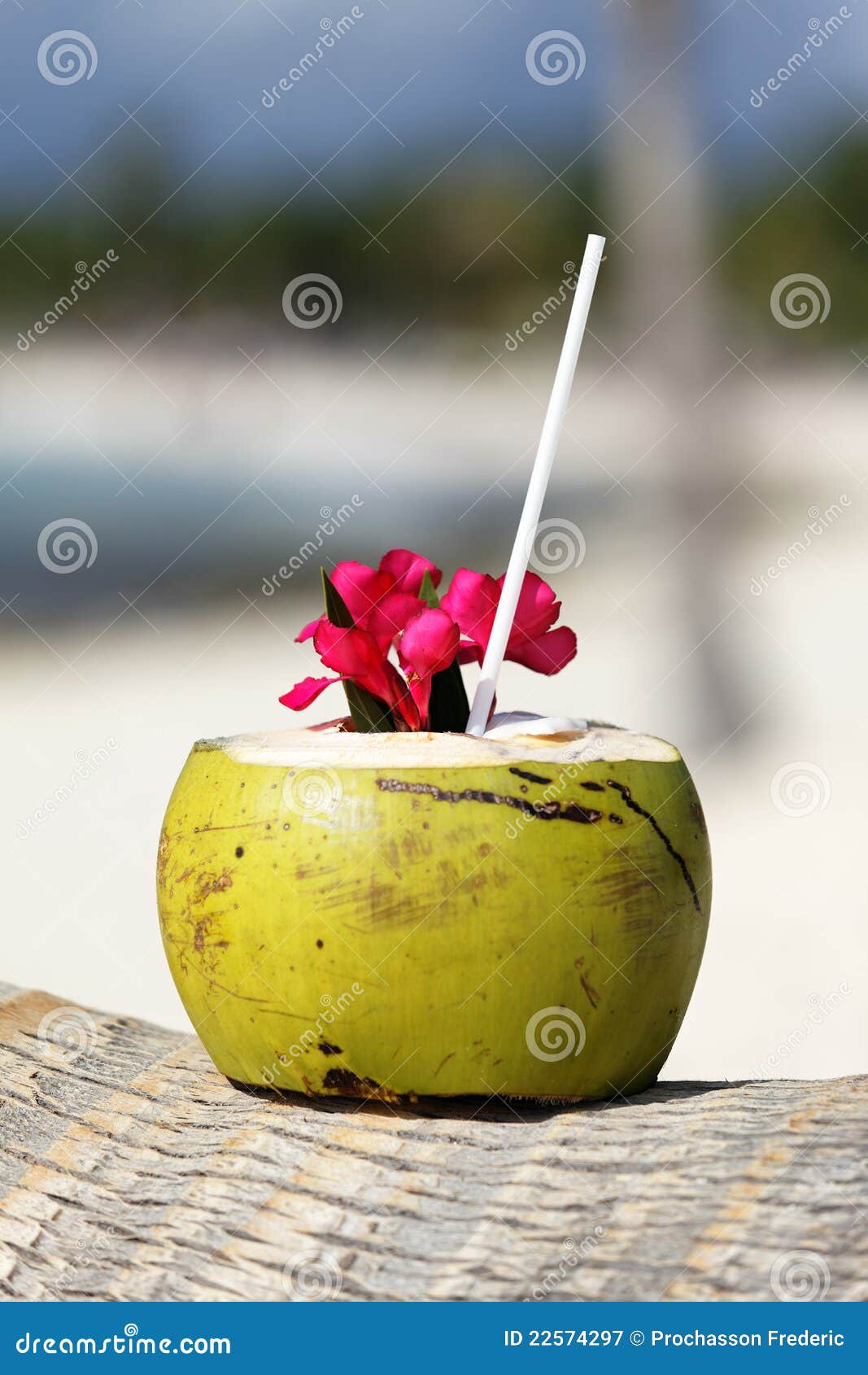Bebida del coco imagen de archivo. Imagen de arena, primer - 22574297