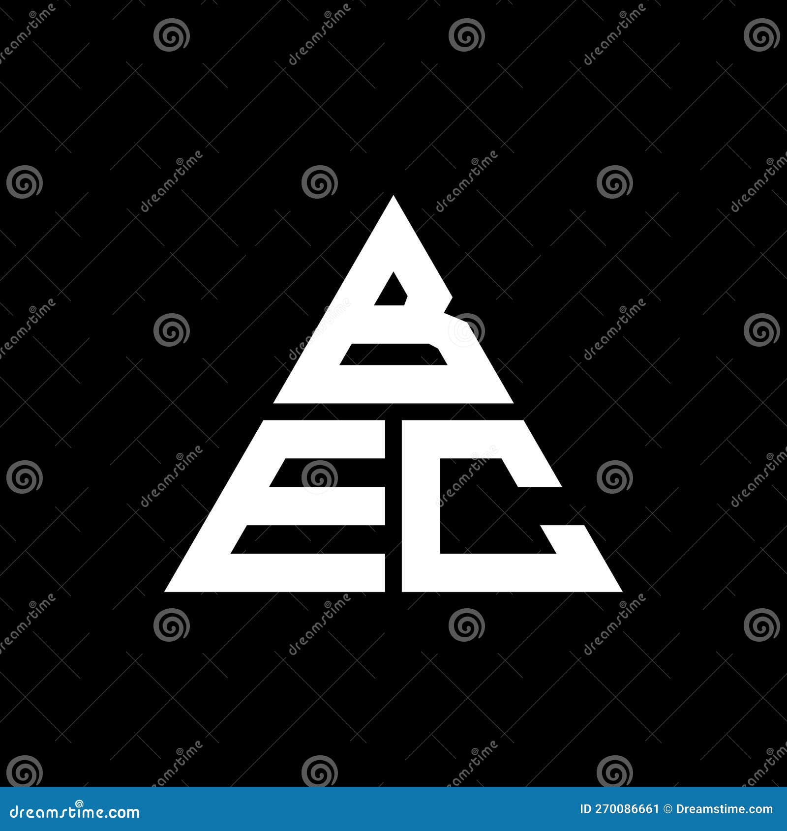 BEC Triangle Letter Logo Design with Triangle Shape. BEC Triangle Logo ...
