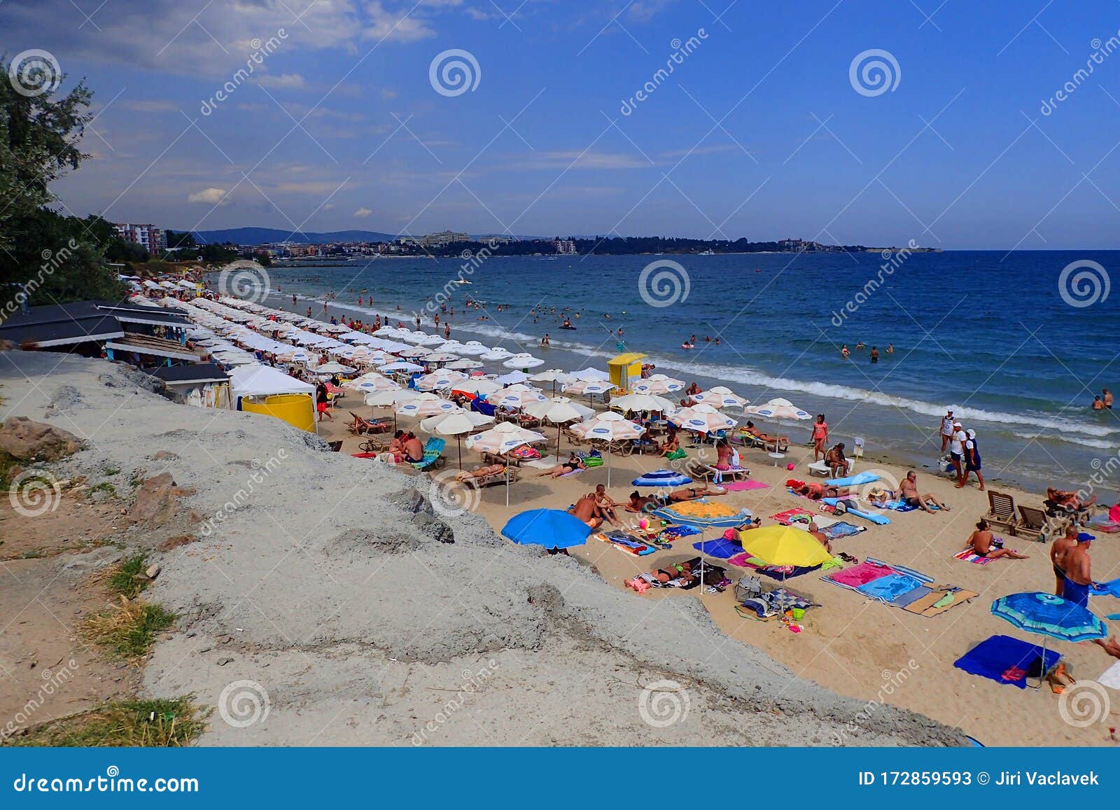 Beach at the Ravda village editorial stock photo. Image of splash ...