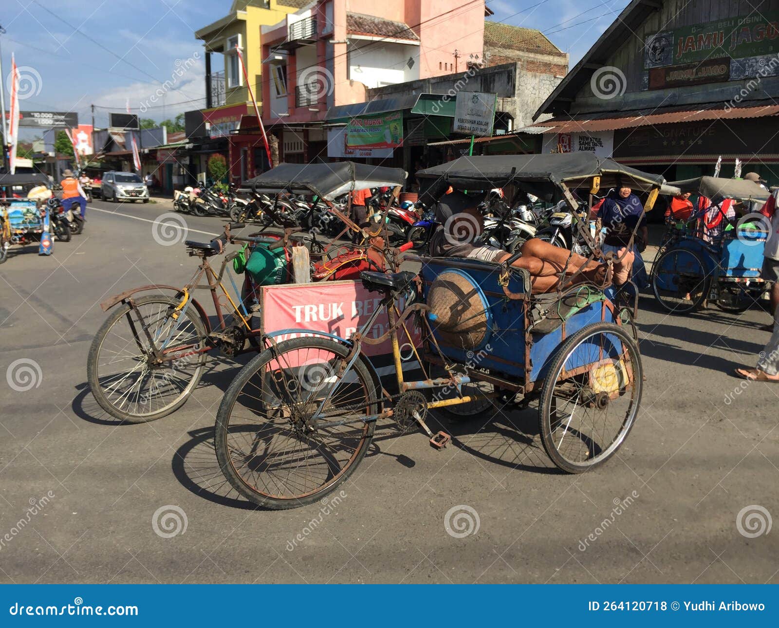 Becak Is One Of The Traditional Means Of Transportation Native To ...