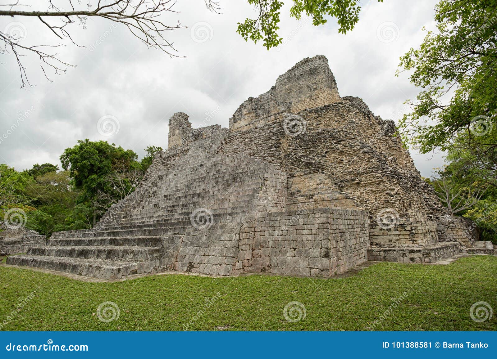Becan Archaeological Site in Mexico Stock Image - Image of outdoors ...