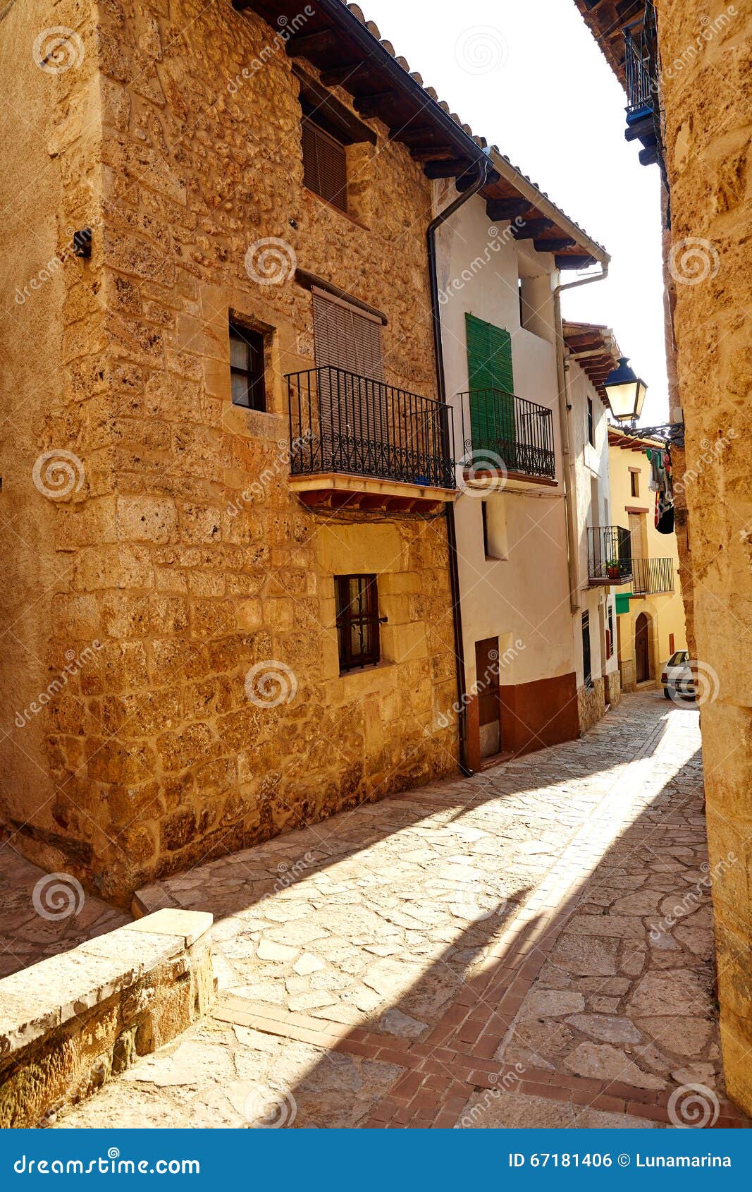 Beceite Village in Teruel Spain in Matarrana Stock Photo - Image of ...