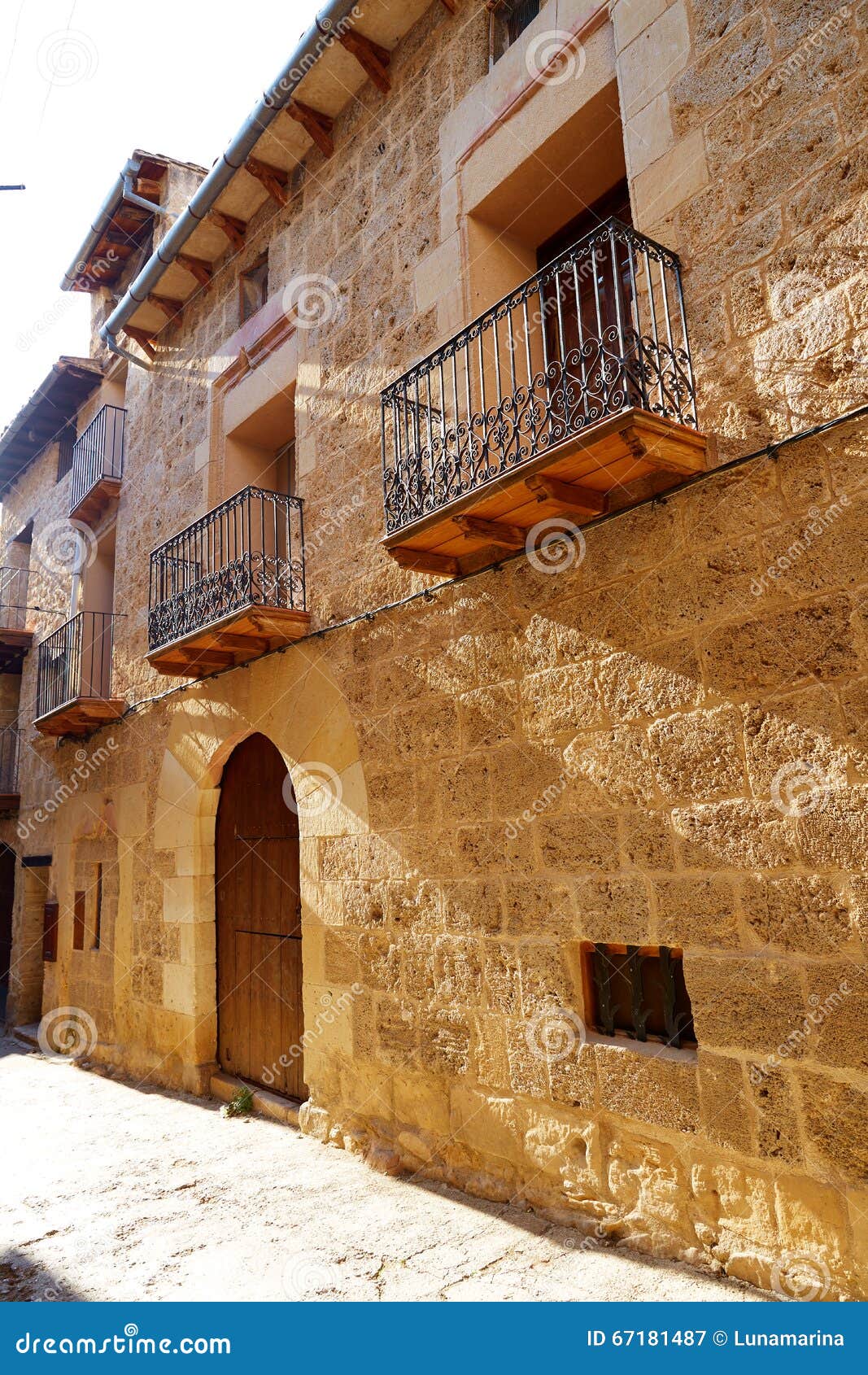 Beceite Village in Teruel Spain in Matarrana Stock Image - Image of ...