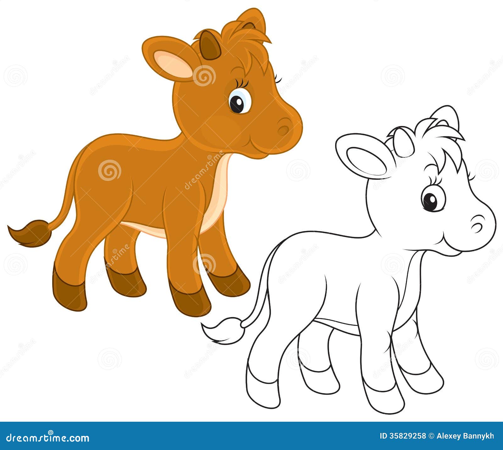 Becerro ilustración del vector. Ilustración de negro - 35829258