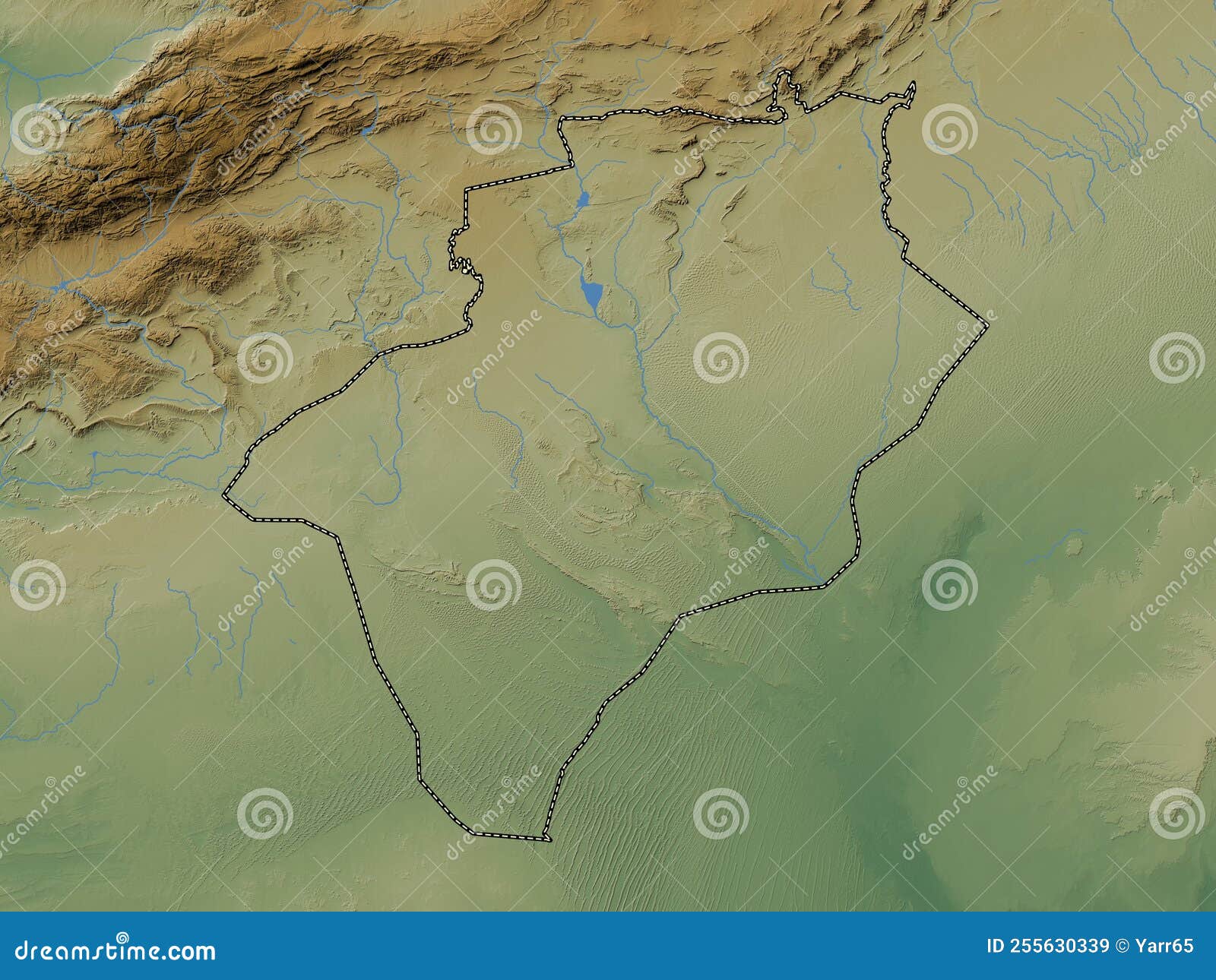 Bechar, Algeria. Physical. No Legend Stock Illustration - Illustration ...