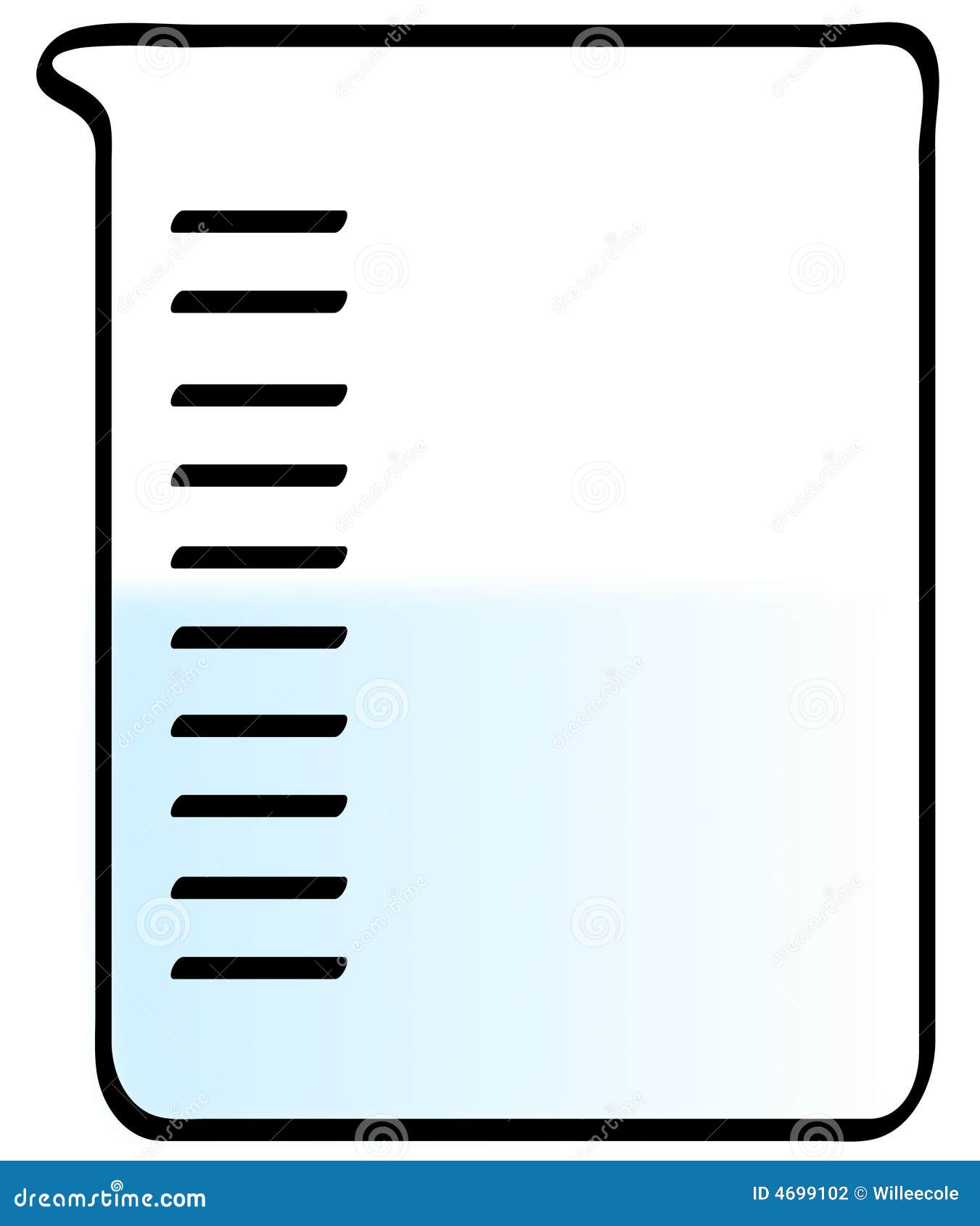 Becher avec de l'eau illustration de vecteur. Illustration du chimiste ...