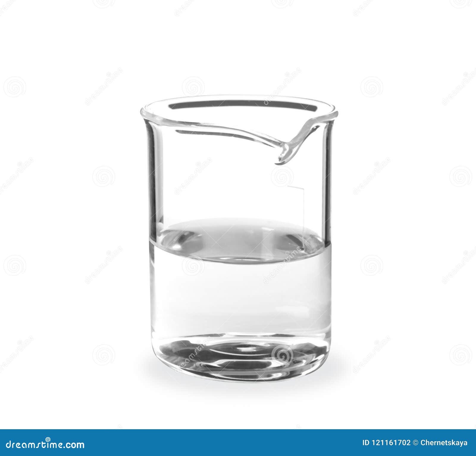 Becher Avec Le Liquide Sur Le Fond Blanc Photo stock - Image du ...