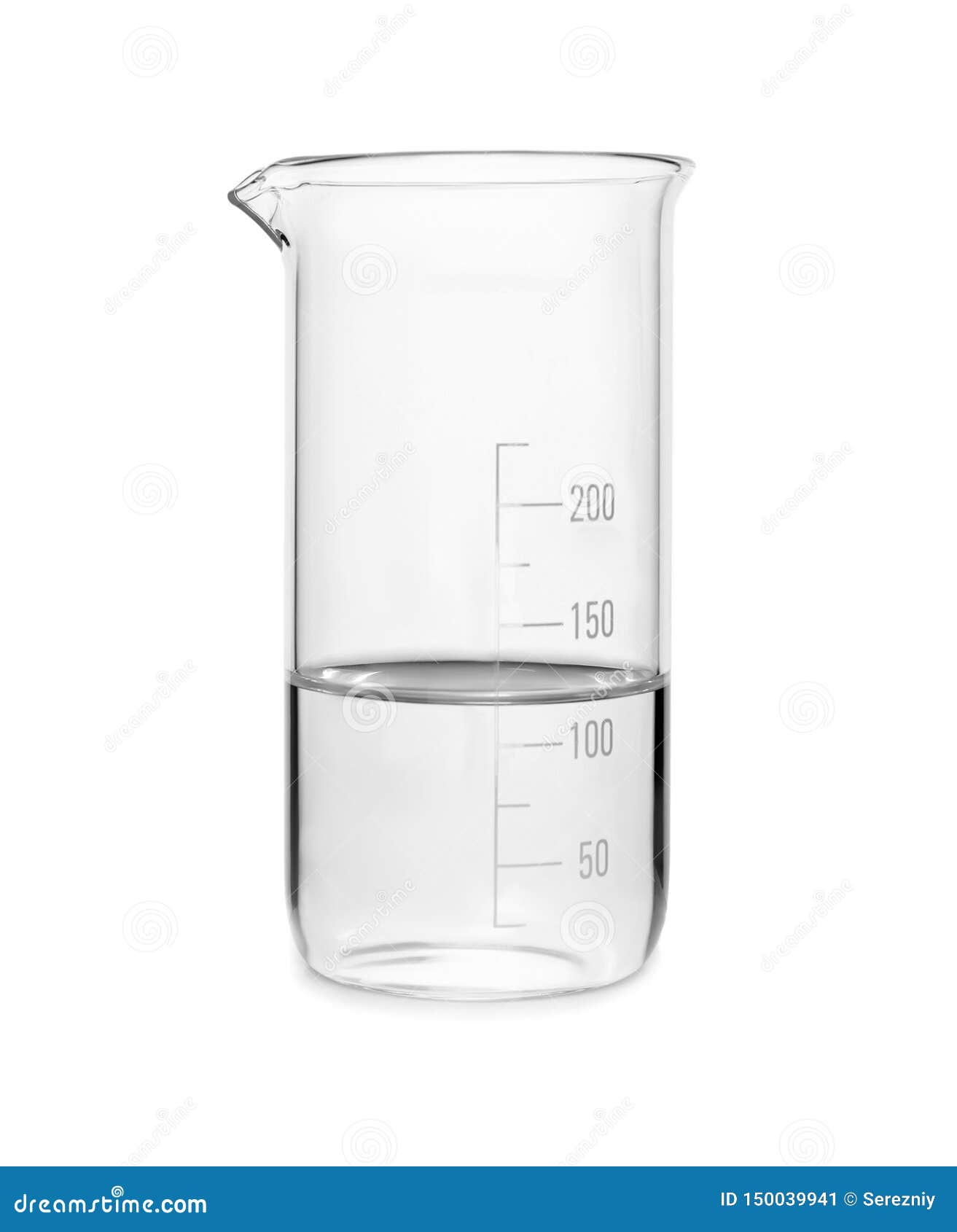 Becher Avec Le Liquide Sur Le Fond Blanc Image stock - Image du ...