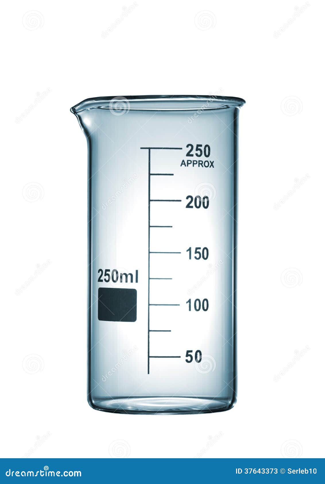 Becher chimico isolato immagine stock. Immagine di oggetto - 37643373