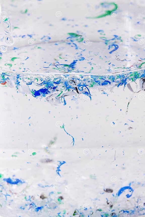 Becker Cup with Polluted Water, Contaminated Plastic Stock Image ...