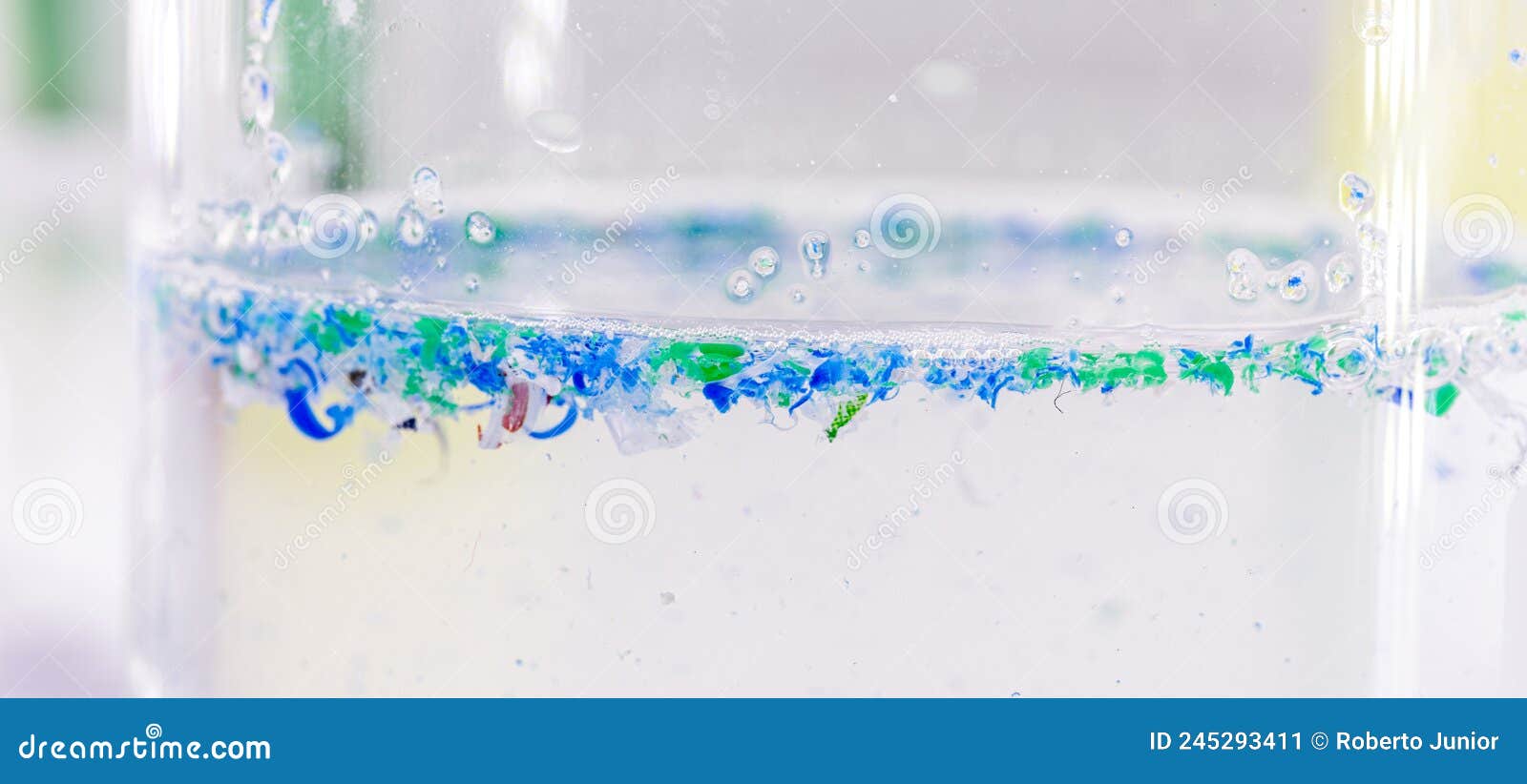 Becker Cup With Polluted Water, Contaminated With Traces Of Plastic And ...