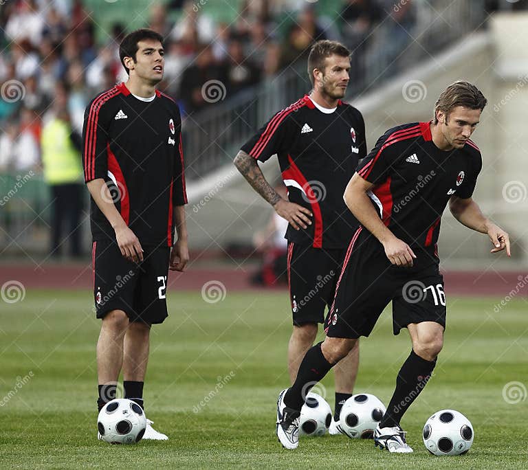 Beckham and Kaka and Sevchenko Editorial Stock Image - Image of seedorf ...