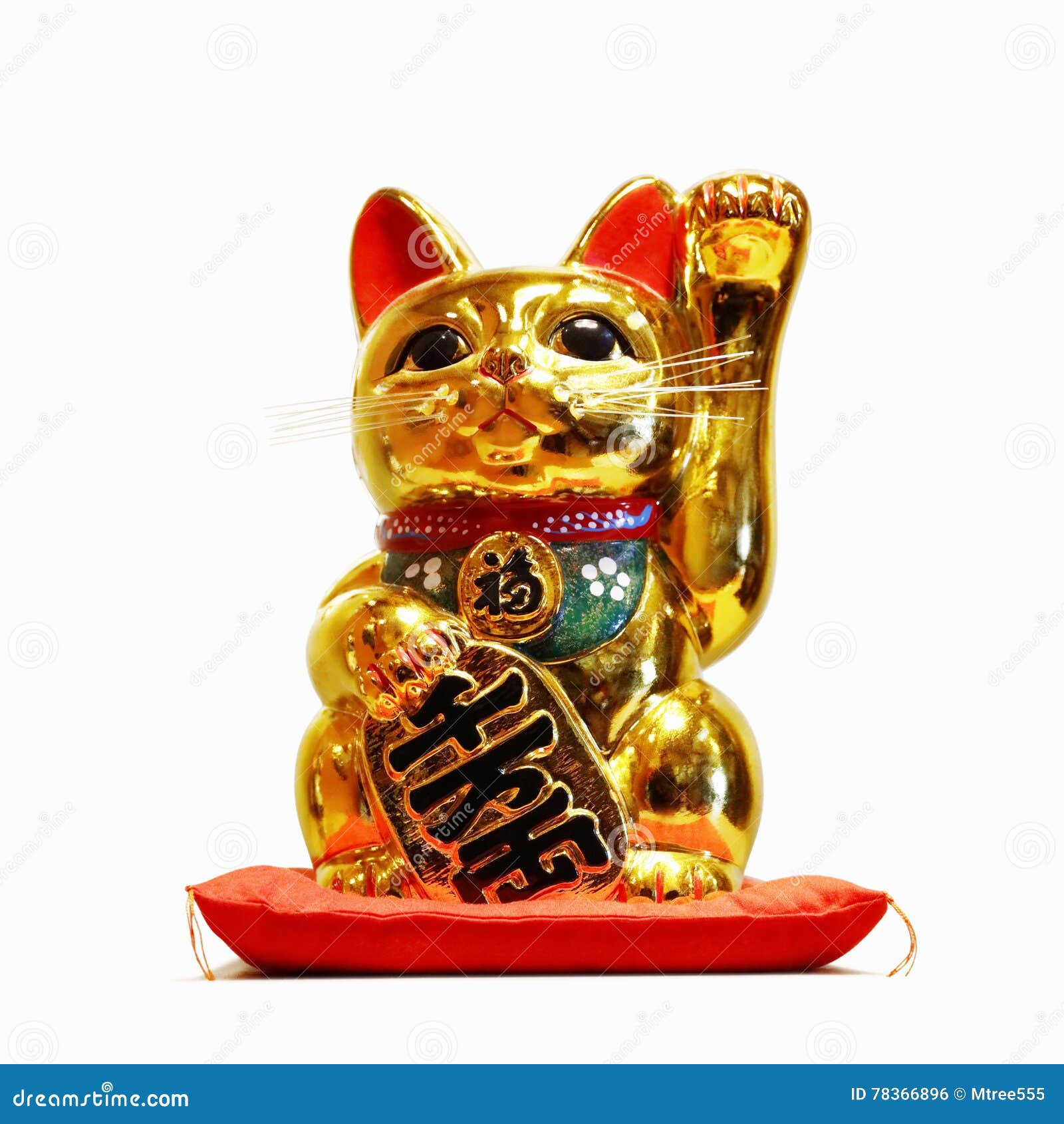 Beckoning cat stock photo. Image of white, domestic, colored - 78366896