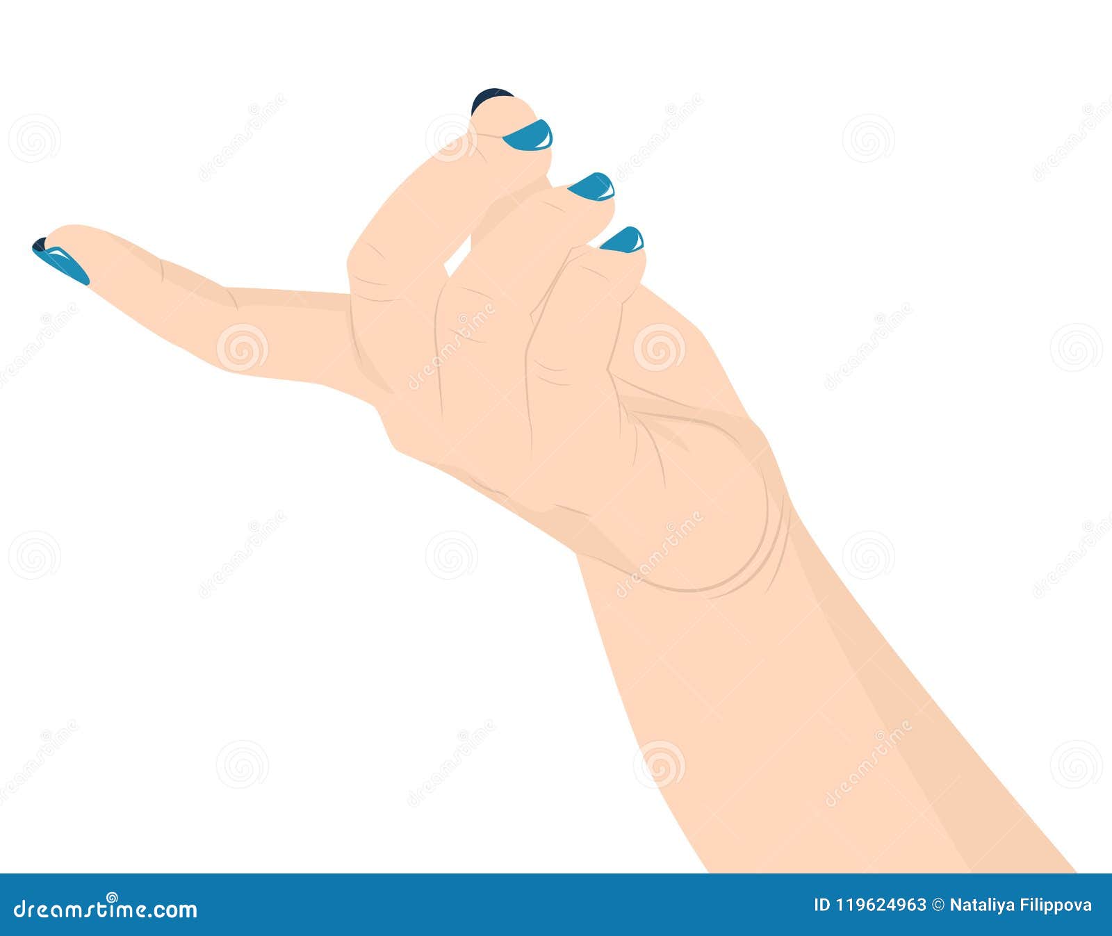 Beckoning finger gesture stock vector. Illustration of female - 119624963