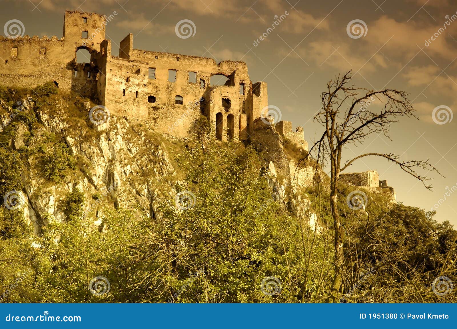 Beckov ruins stock photo. Image of tourism, castle, symbol - 1951380