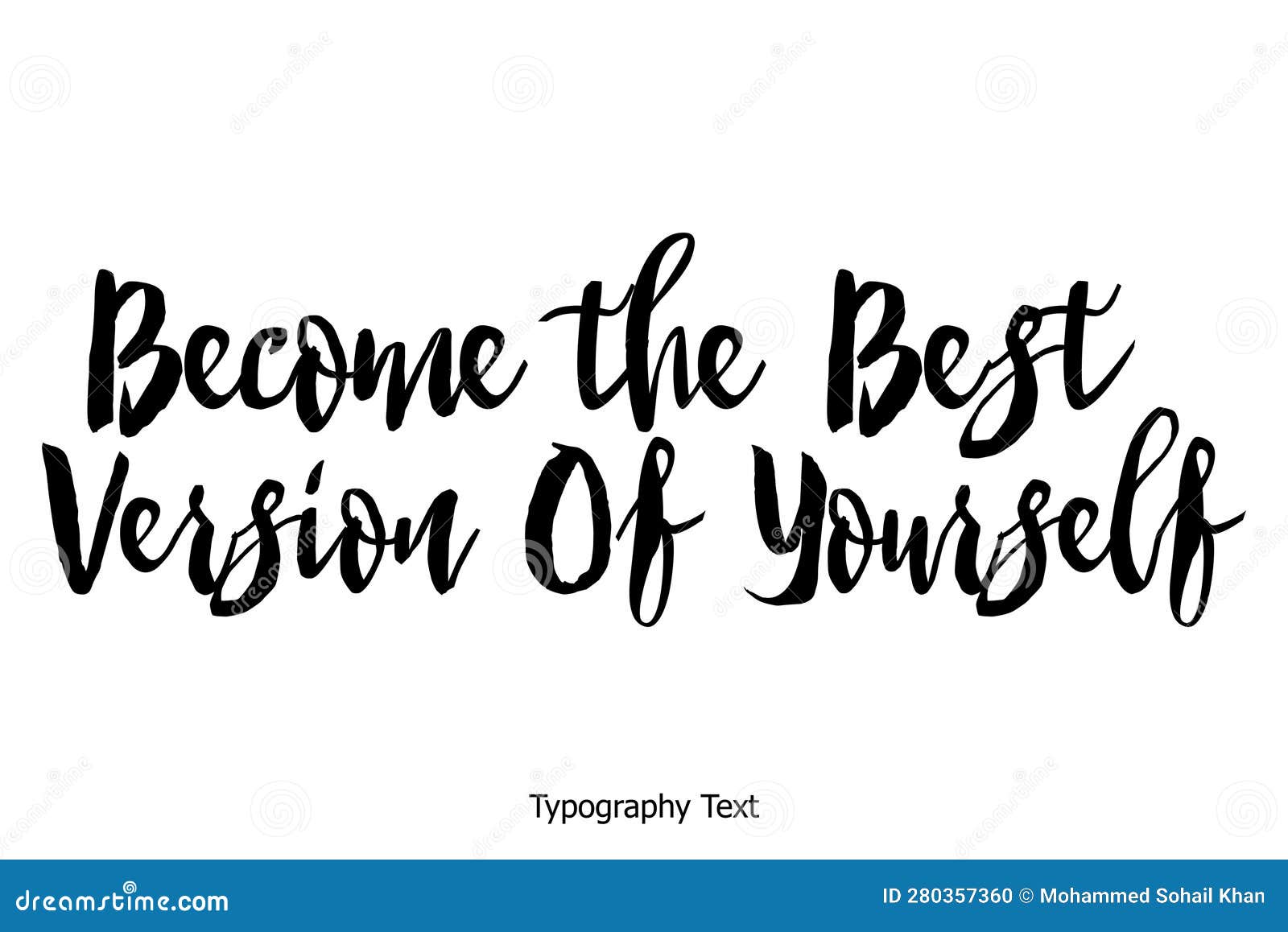 Become the Best Version of Yourself Bold Typography Text Lettering ...