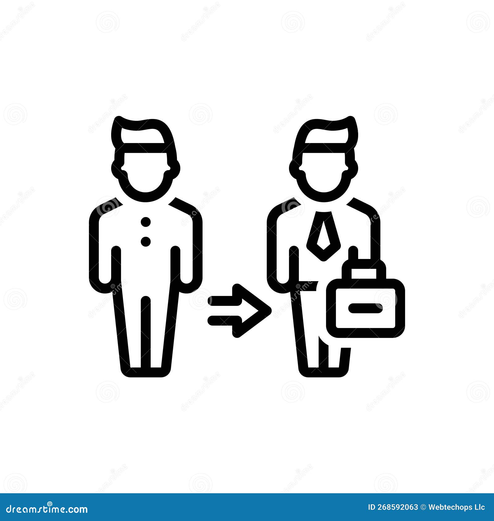 Black Line Icon for Become, Happen and Come Stock Vector - Illustration ...