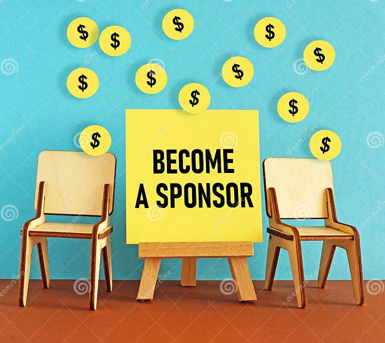 Become a Sponsor is Shown Using the Text on the Banner Stock Image ...