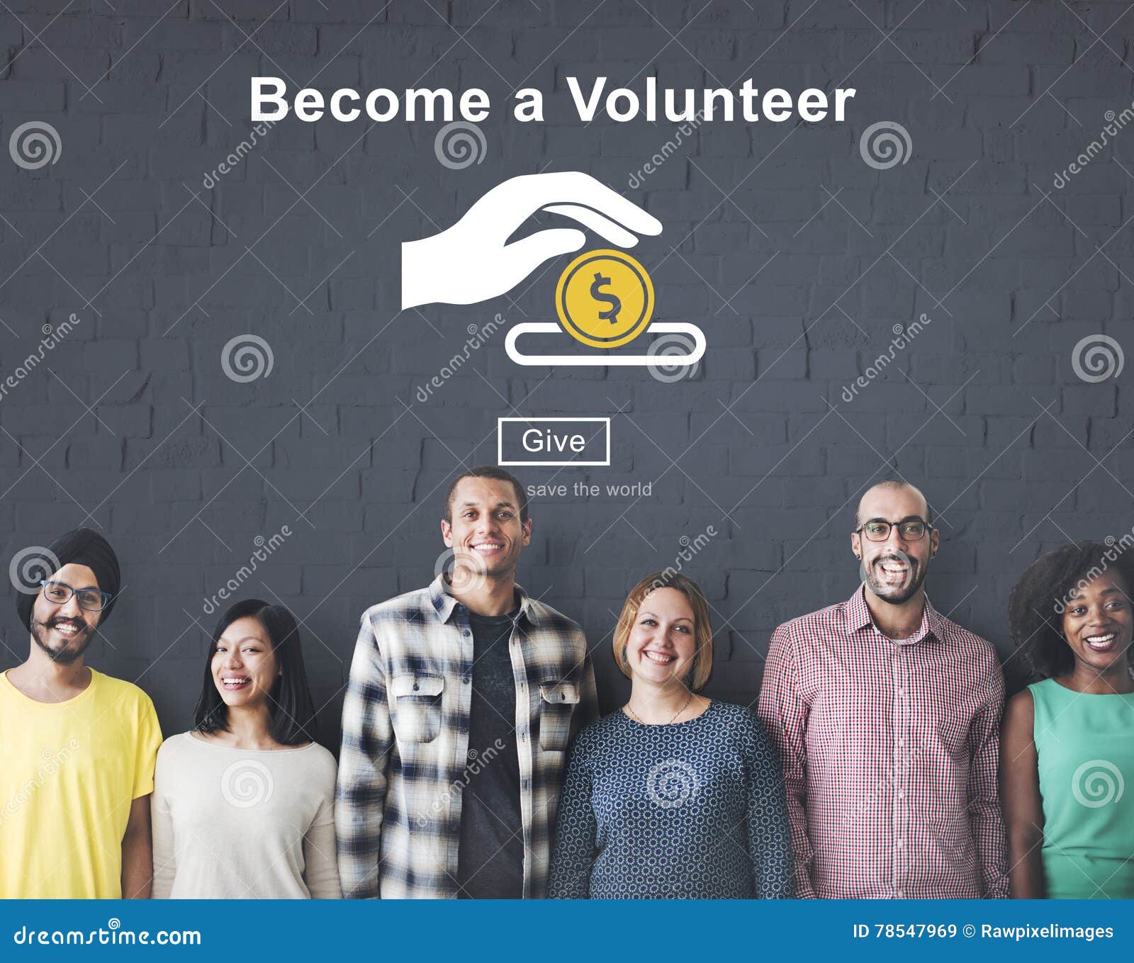Become a Volunteer Support Service Relief Concept Stock Image - Image ...