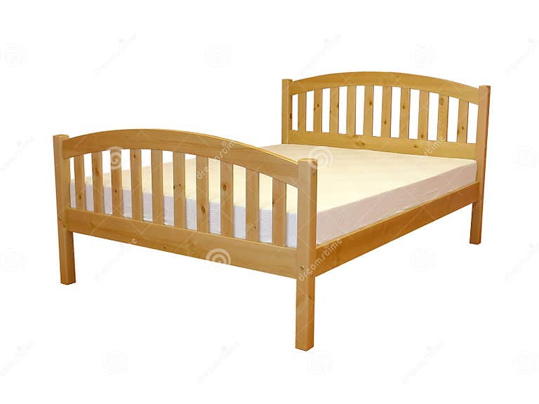 Bed stock photo. Image of product, furniture, wooden, bedroom - 107346