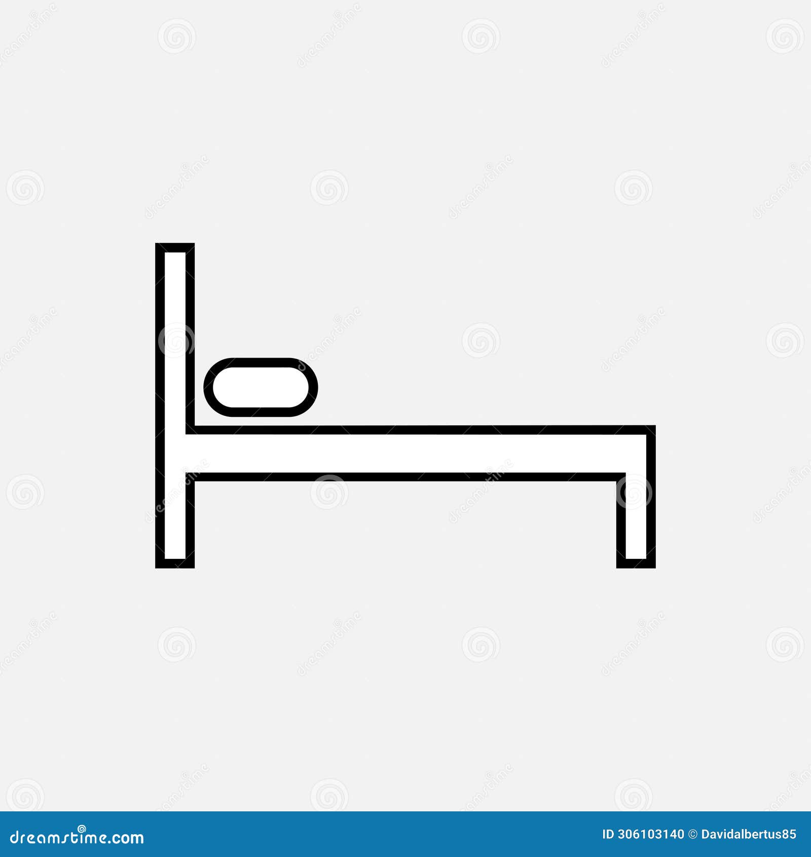 Accommodation Icon. Rest, Sleep. Motel, Hotel Symbol - Vector. Stock ...