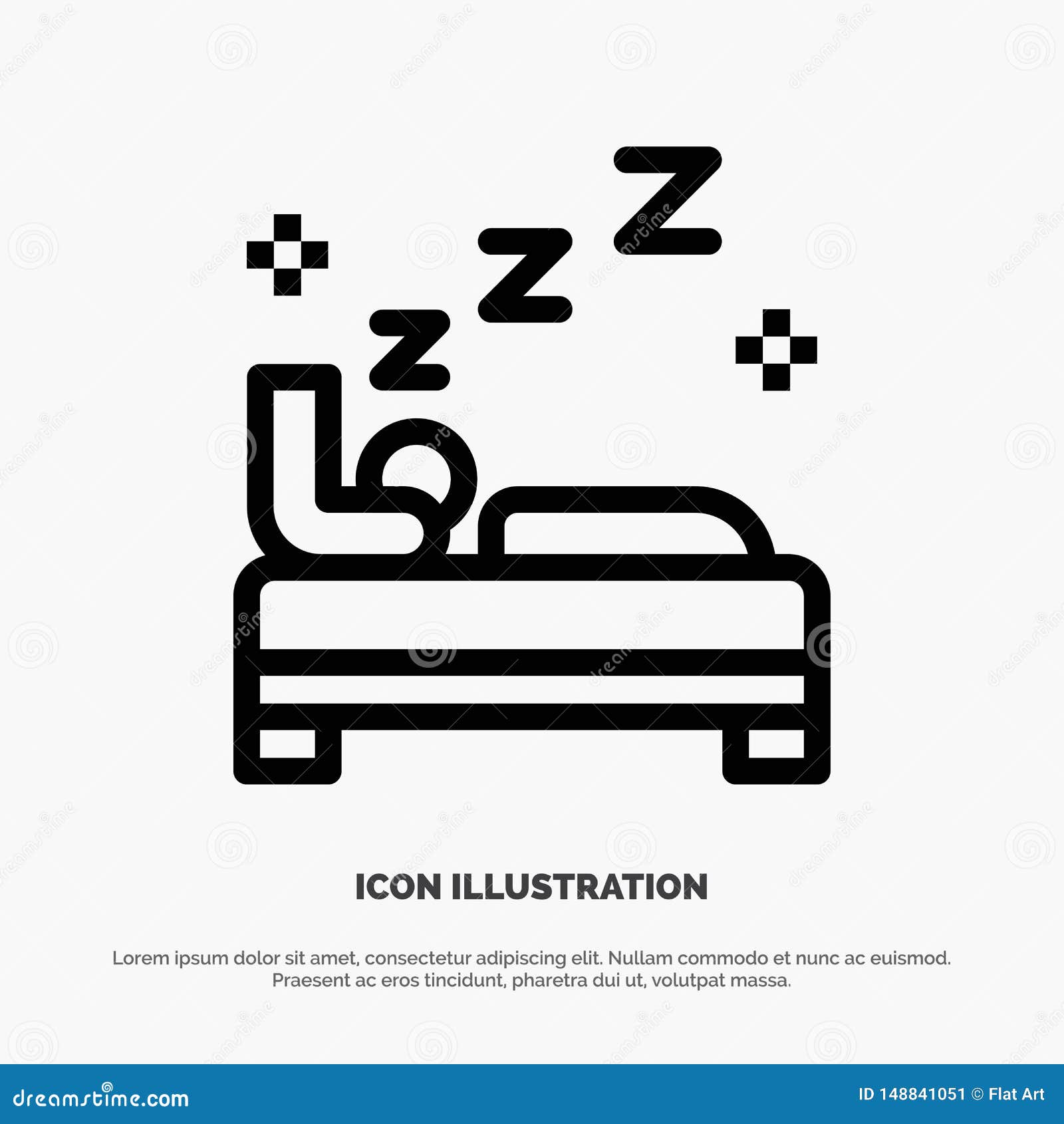 Bed, Bedroom, Clean, Cleaning Line Icon Vector Stock Vector ...