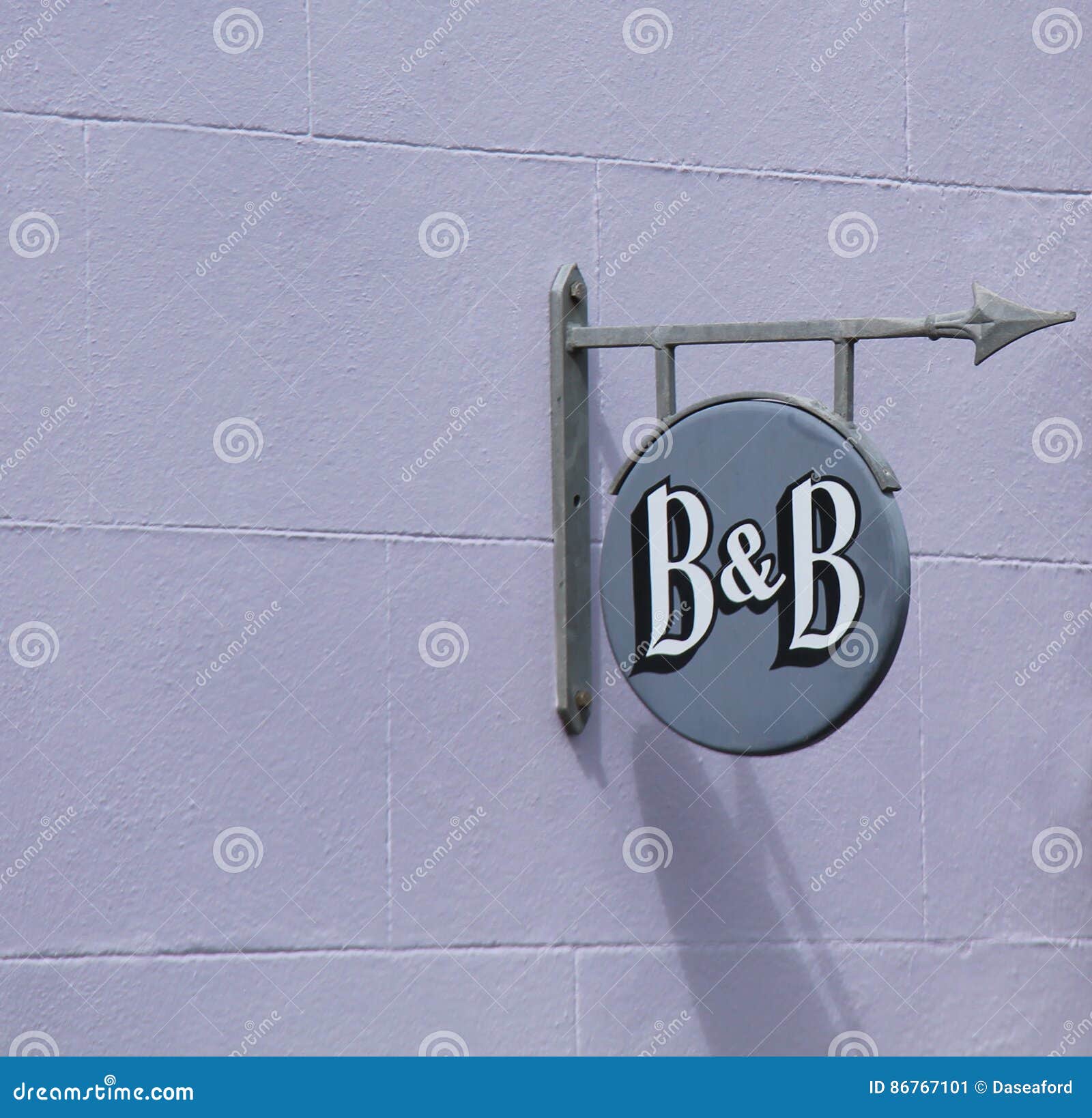 Bed and Breakfast Sign. stock image. Image of breakfast - 86767101