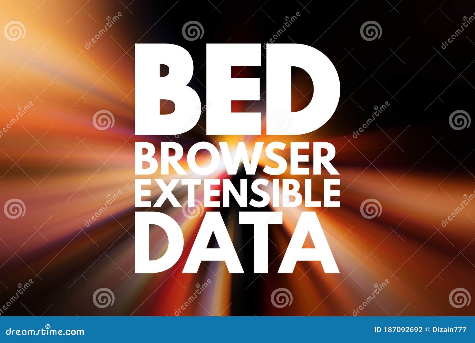 BED - Browser Extensible Data Acronym, Technology Concept Background ...