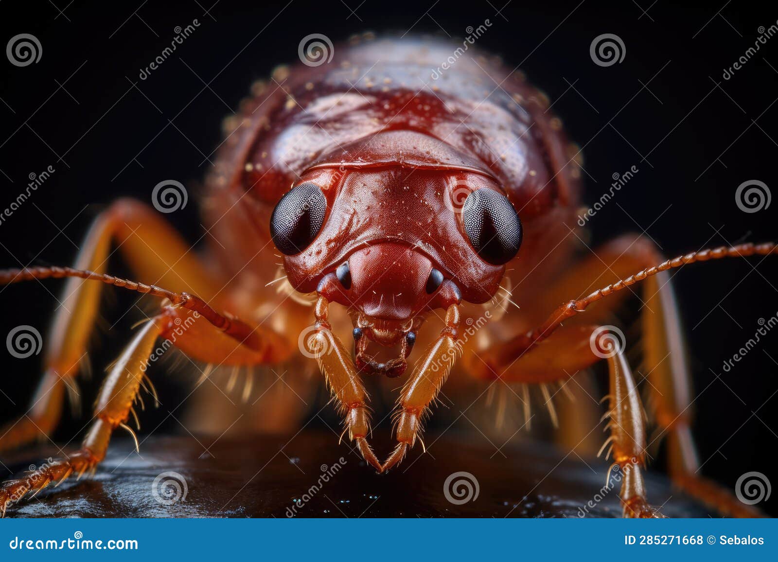 Bed Bug Macro. Cimex Hemipterus, Close Up View Stock Photo - Image of ...