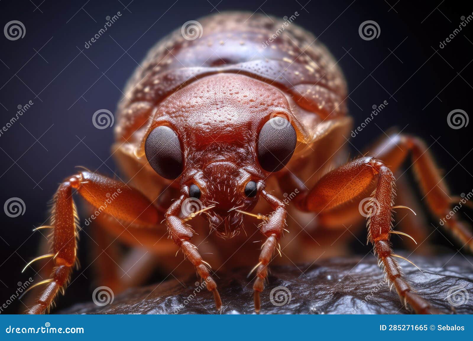Bed Bug Macro. Cimex Hemipterus, Close Up View Stock Image - Image of ...