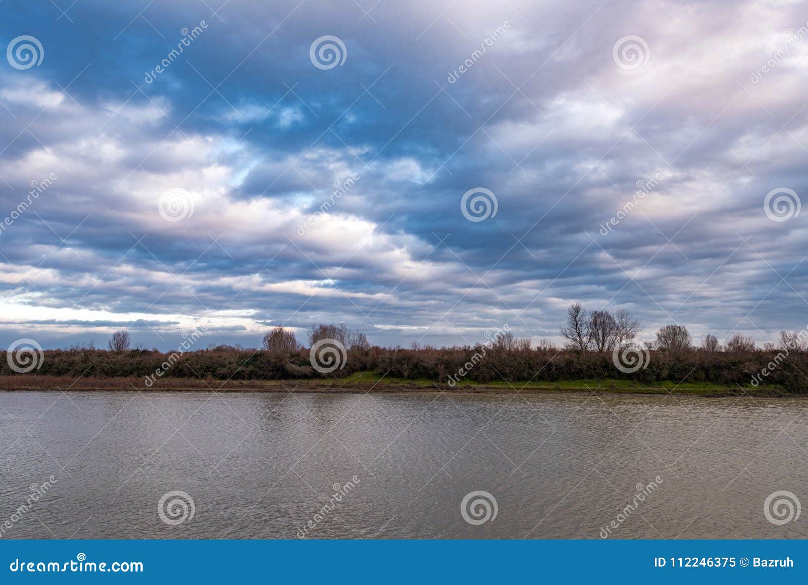The Bed of a Calm Plain River Stock Image - Image of hilly, bank: 112246375