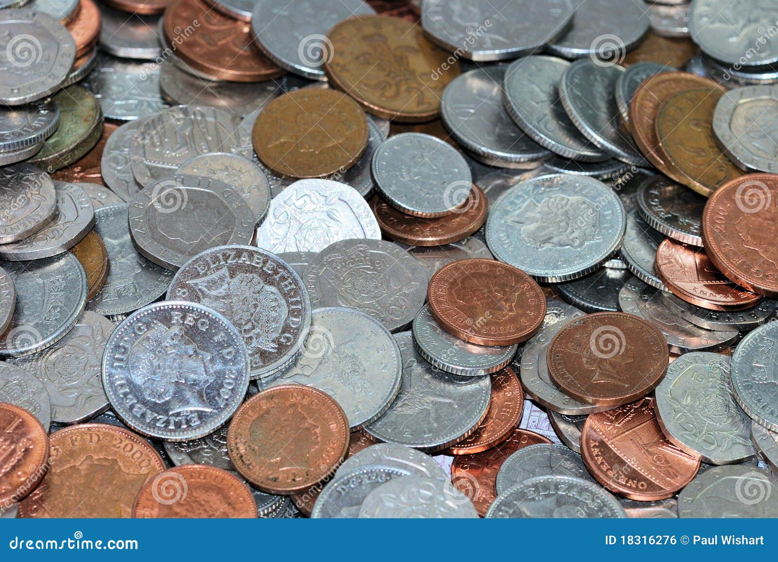 Bed of coins stock photo. Image of pocket, stacks, change - 18316276