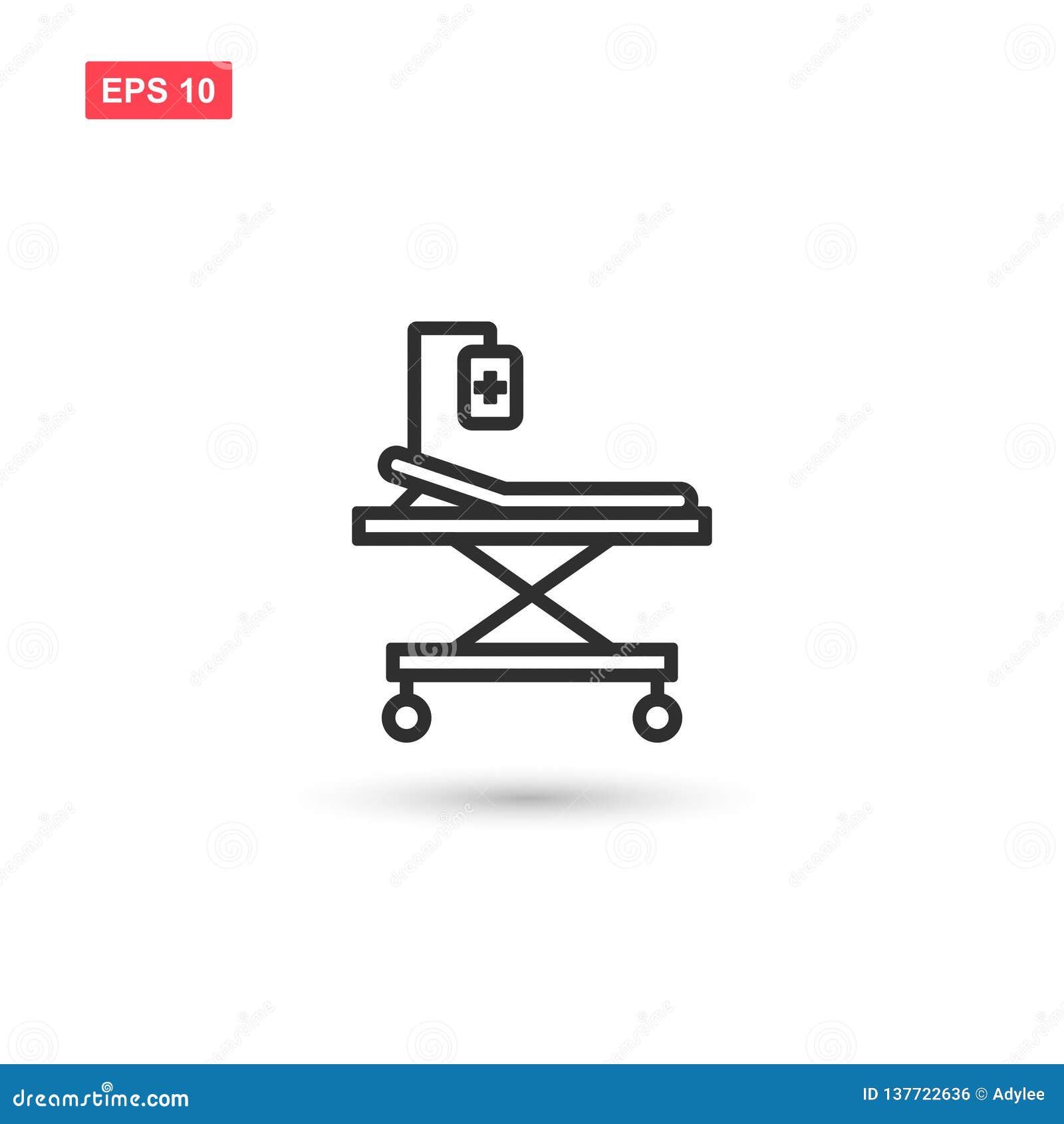 Bed Cross Icon Vector Design Isolated 3 Stock Vector - Illustration of ...