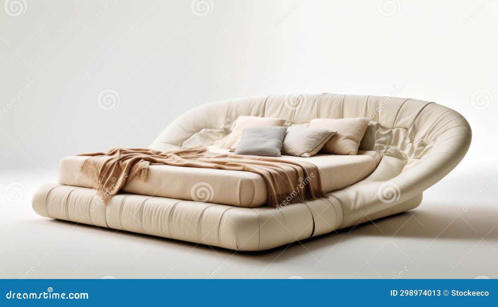 Luxurious and Trendy Arty Bed with Soft and Rounded Forms Stock ...
