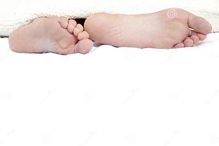 Bed Feet stock photo. Image of siesta, white, sheet, legs - 519376