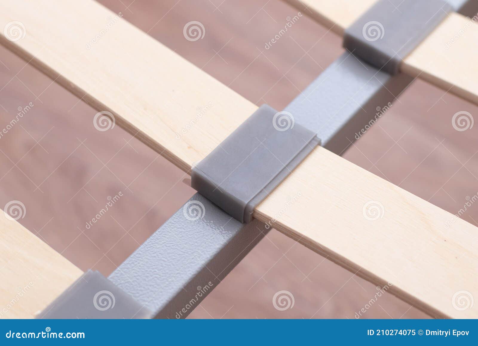Bed Frame. Wooden Slats of a Bed Stock Image - Image of bedroom ...