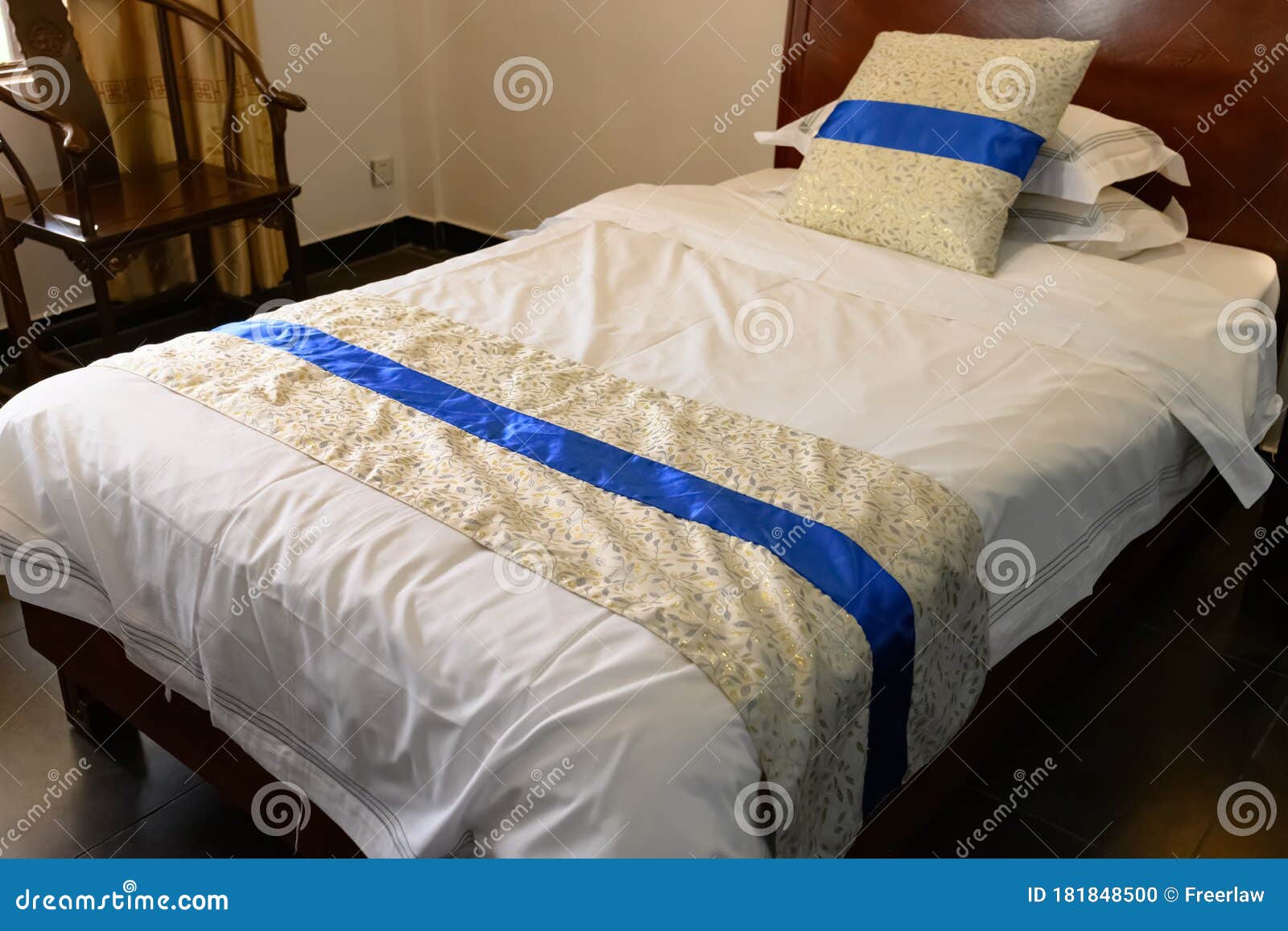 Bed in Hotel Room Horizontal Composition Stock Photo - Image of ...